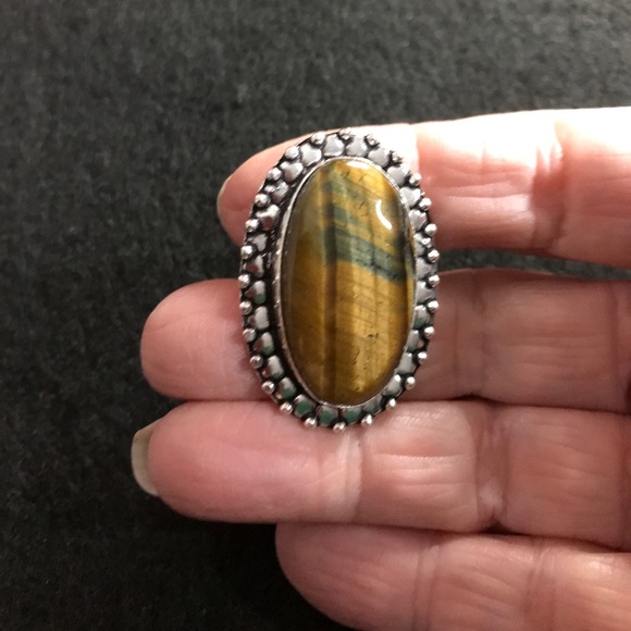 Jewelry | New Tiger Eye 925 Silver Ring Size 75 | Poshmark